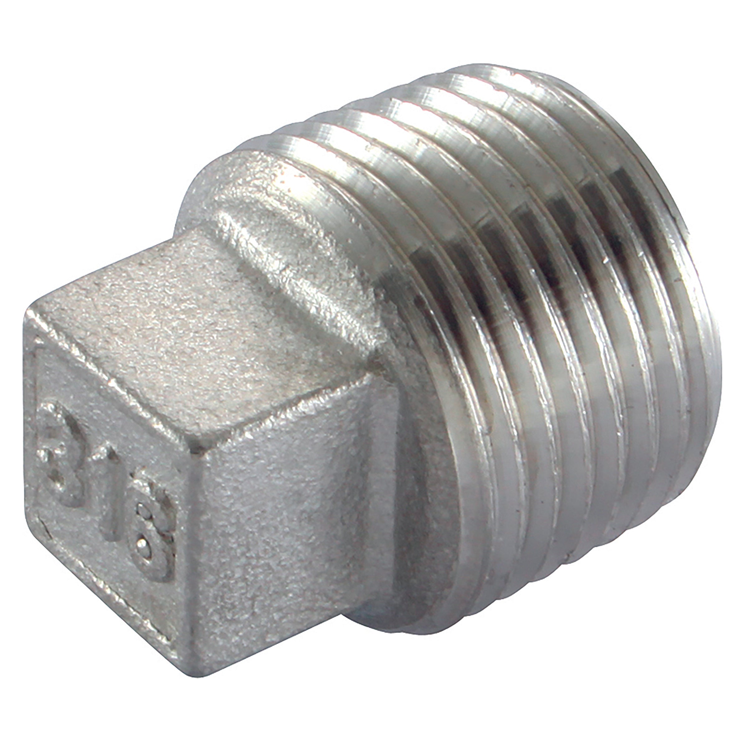 1" BSPT MALE SQUARE HEAD PLUG 316; SP-1
